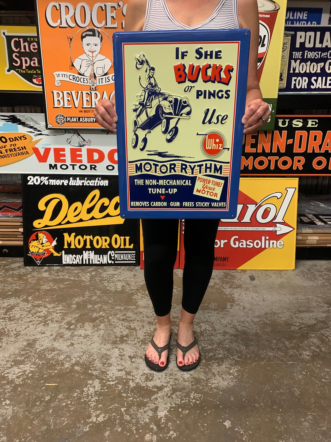Vintage Antique Style Metal Sign Whiz Motor Treatment Made in USA - Etsy