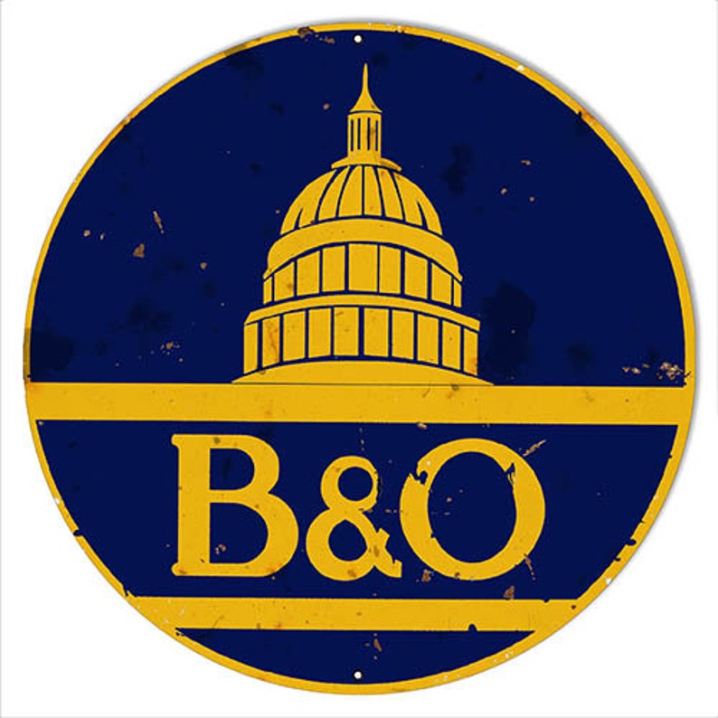 VINTAGE ANTIQUE Style Metal Sign BO Railroad 24 Round - Etsy