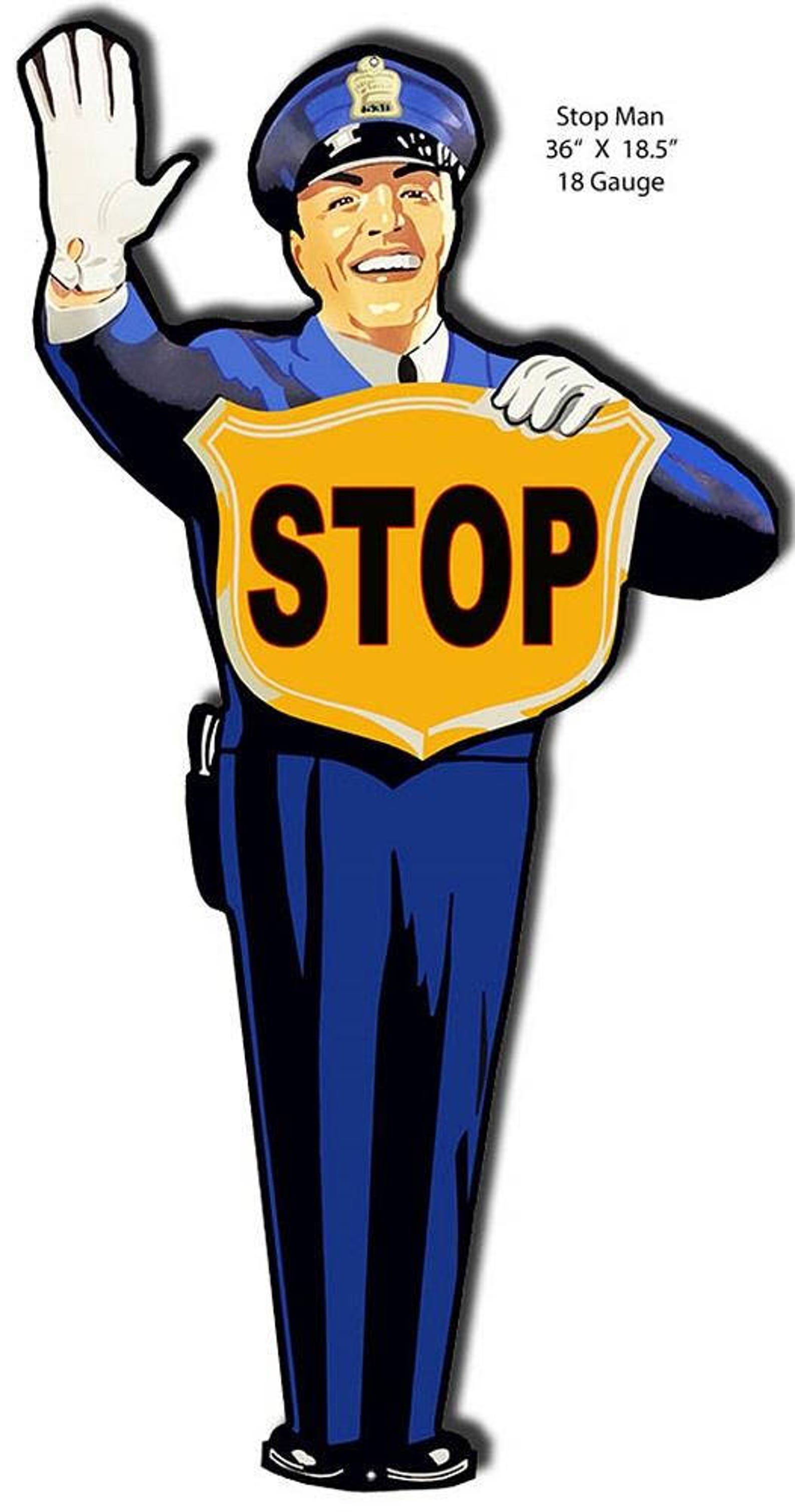 Vintage Style Sign Steel Crossing Guard Stop 36 Tall - Etsy