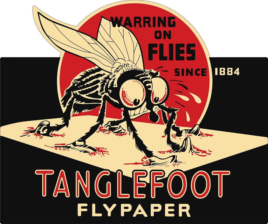 Vintage Style Metal Sign Tanglefoot Flypaper 24" X 20" - Etsy