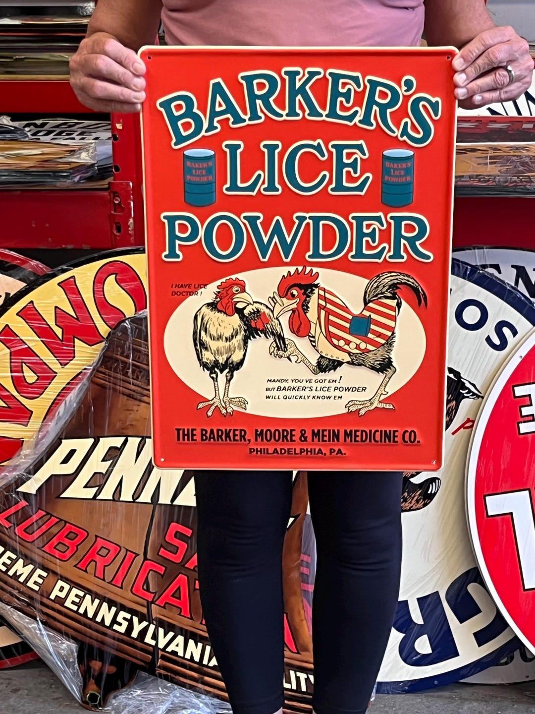 Antique Vintage Style Sign Chicken Lice Powder Made in USA 14x20 - Etsy