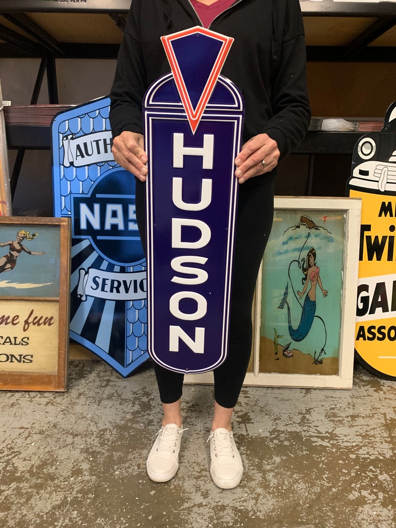 Vintage Style Metal Sign Hudson Motor Cars Automobile - Etsy