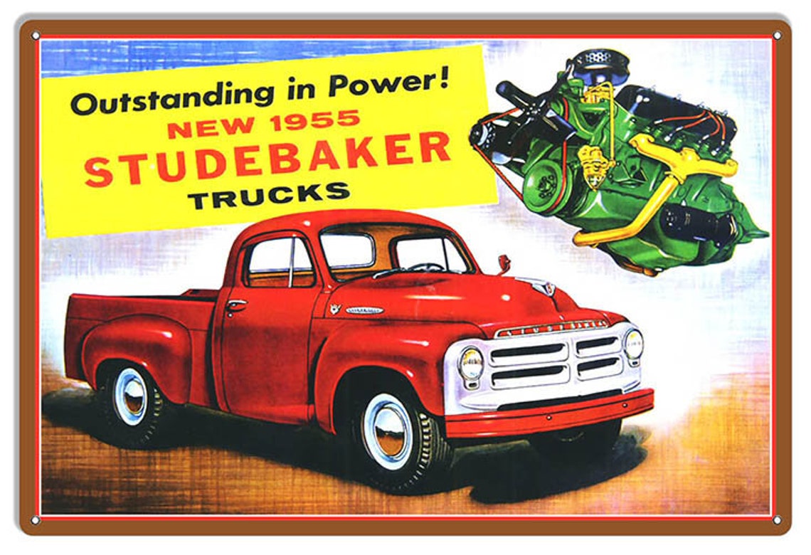 Vintage Style Metal Sign STUDEBAKER Trucks 18 X 30 - Etsy
