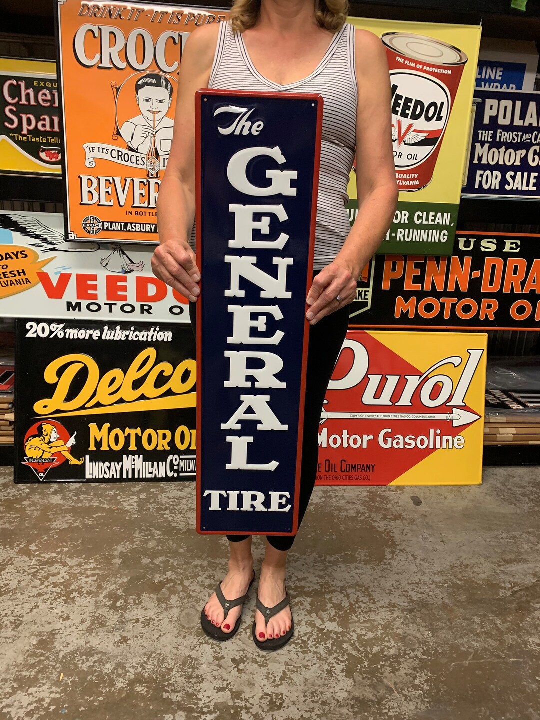 Vintage Style Metal Sign General Tires Made in USA - Etsy