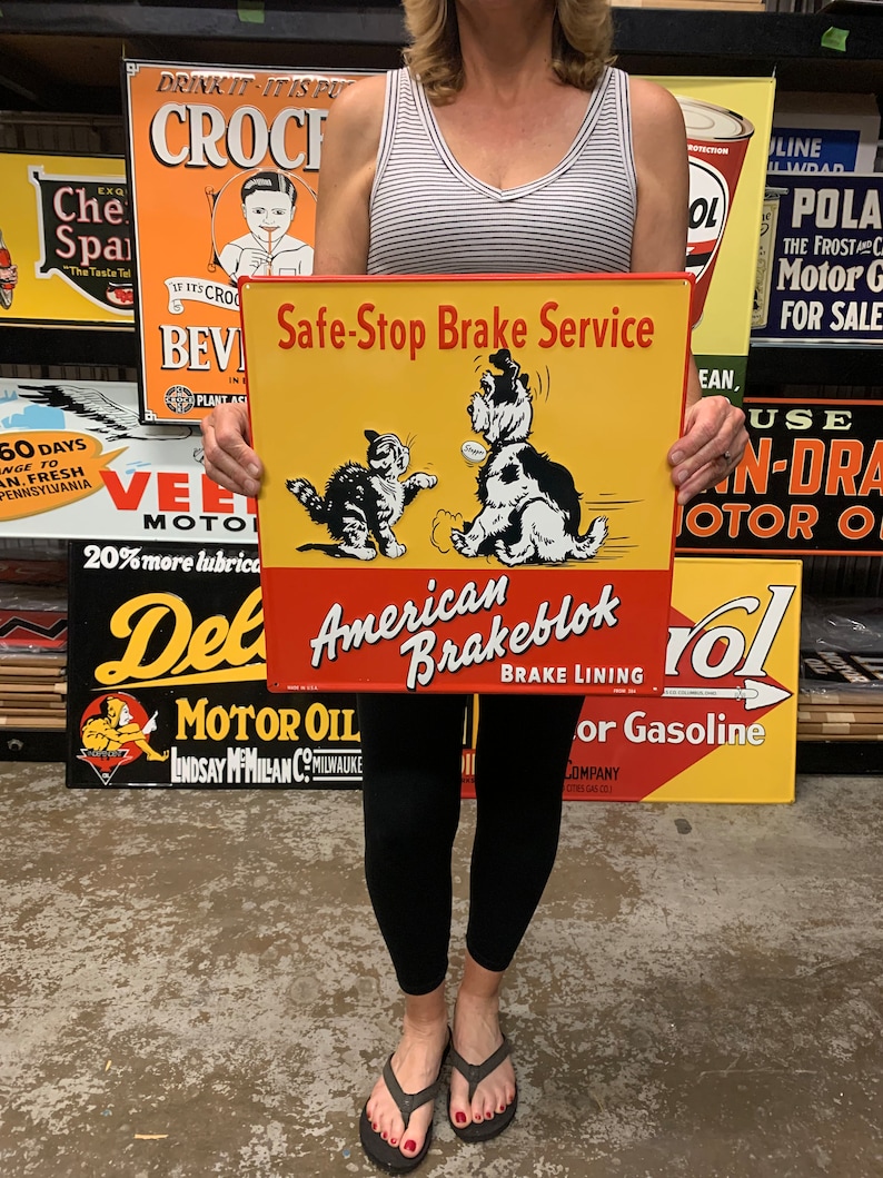 Vintage Style Metal Sign American Brakeblok Made in USA - Etsy