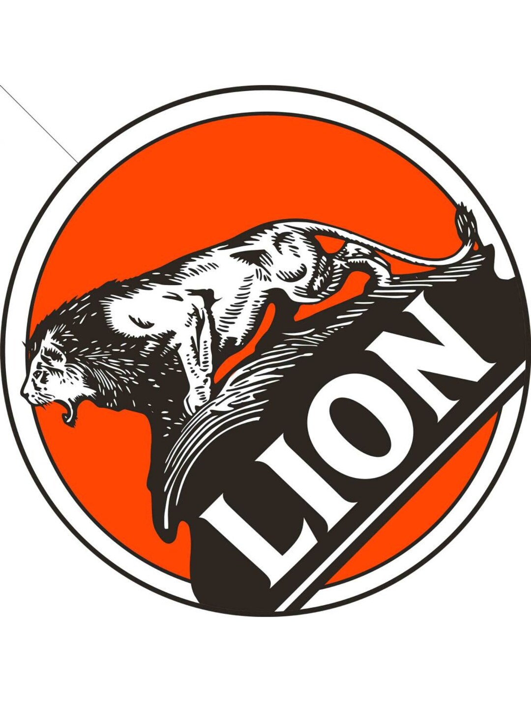 VINTAGE ANTIQUE Style Metal Sign Lion Gasoline 30" - Etsy