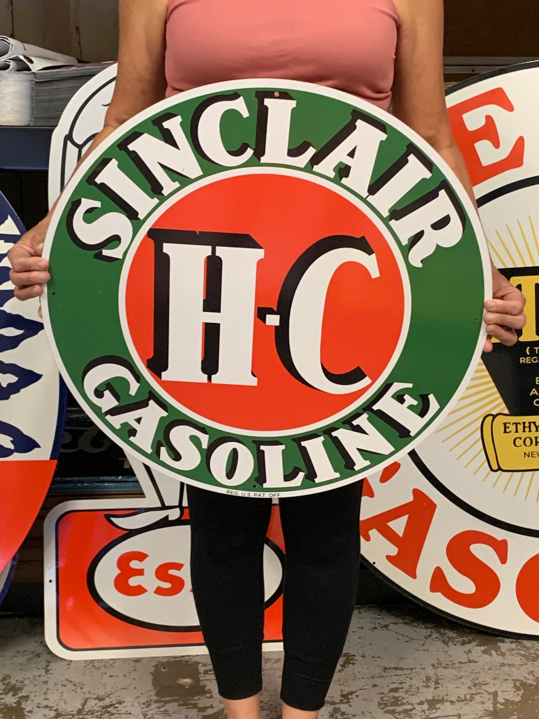 Vintage Antique Style Sign Sinclair HC Gasoline Made in USA - Etsy