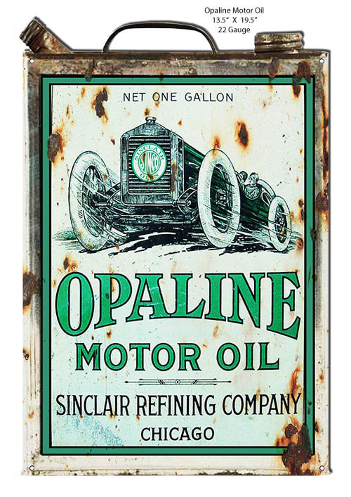 VINTAGE ANTIQUE Style Metal Sign Opaline Motor Oil 13x19 - Etsy