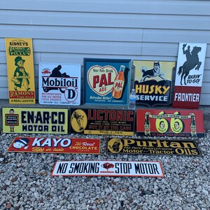 Vintage Antique Style Metal Signs Mix/match Any 4 Sign Gas Oil Soda ...