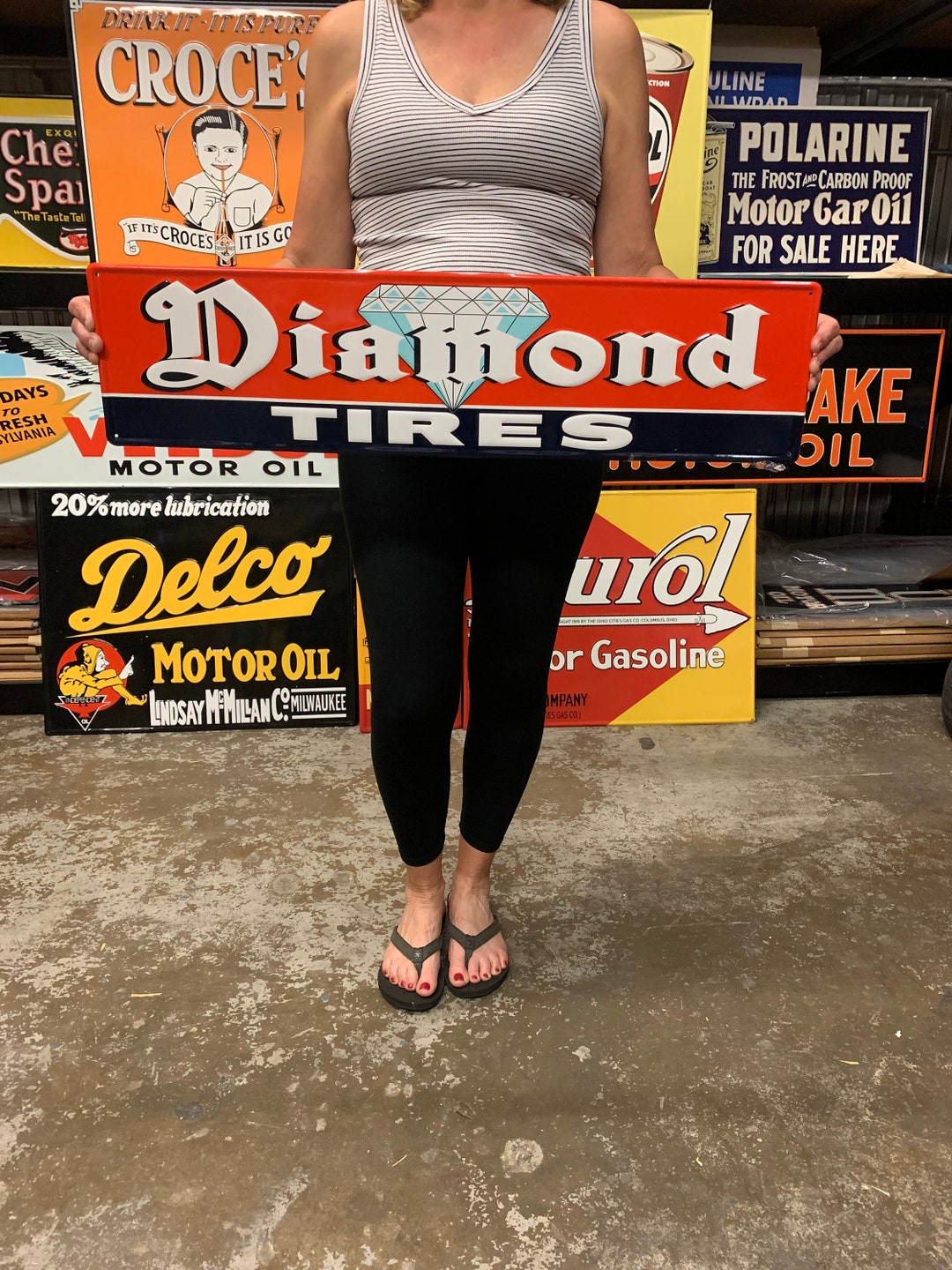Vintage Style Metal Sign Diamond Tires Made in USA - Etsy