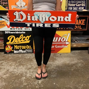 Vintage Style Metal Sign Diamond Tires Made in USA - Etsy
