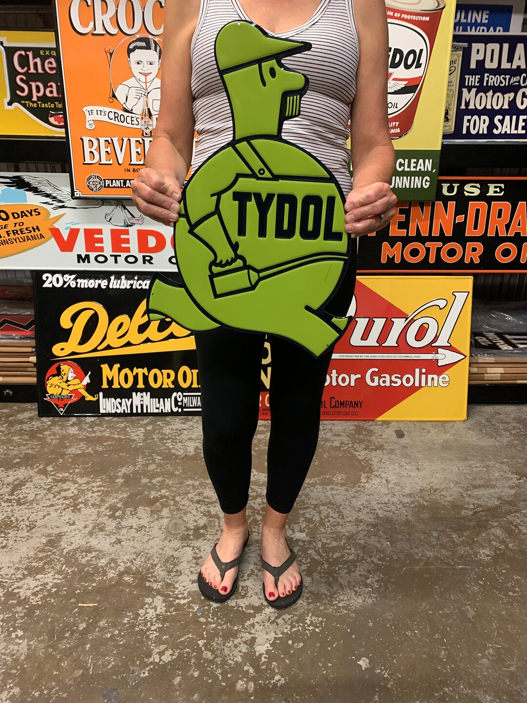 Vintage Antique Style Metal Sign Tydol Motor Oil Man Made in USA - Etsy
