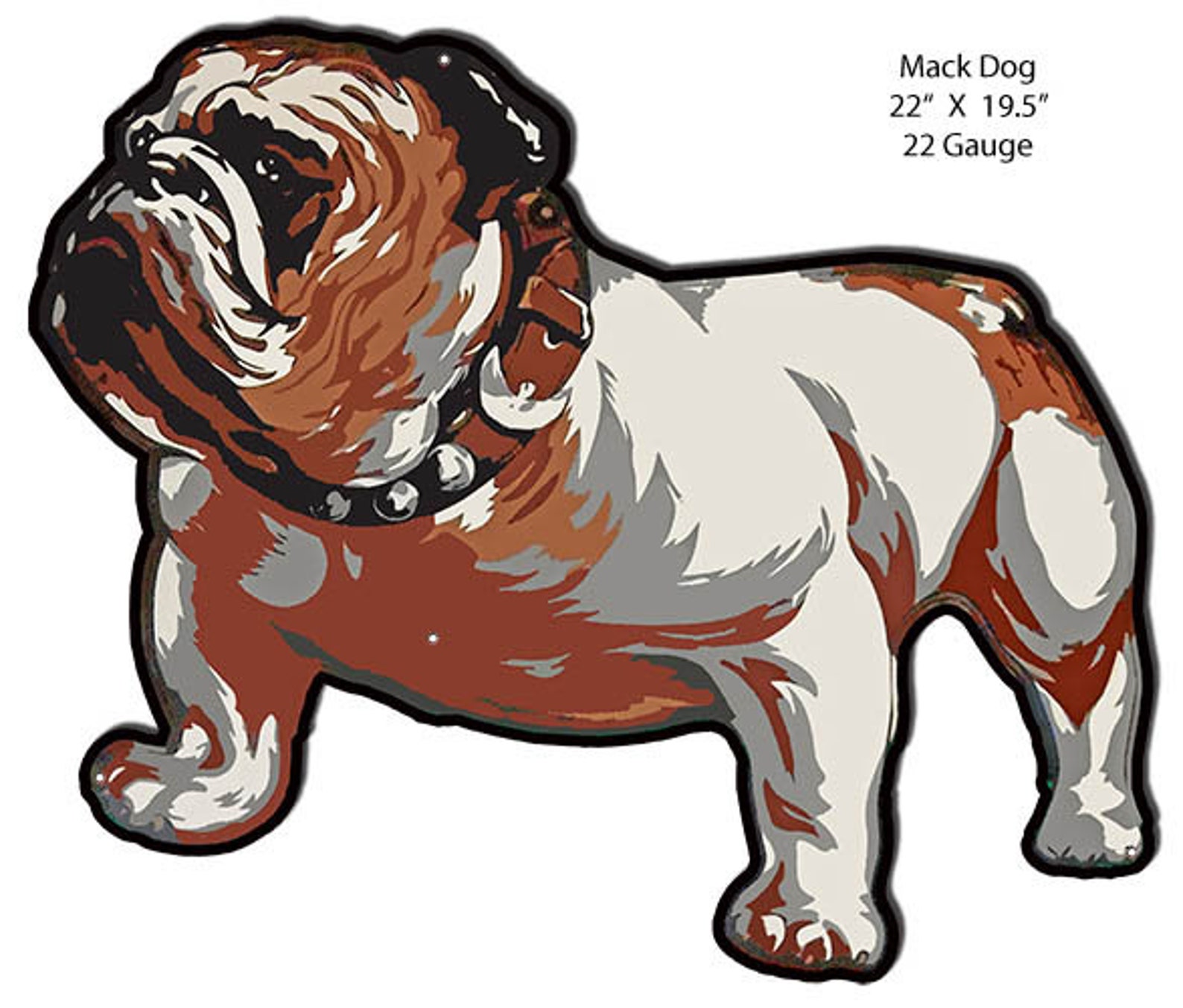 Vintage Style Metal Sign MACK Bulldog Cutout 19.5 X 22 - Etsy