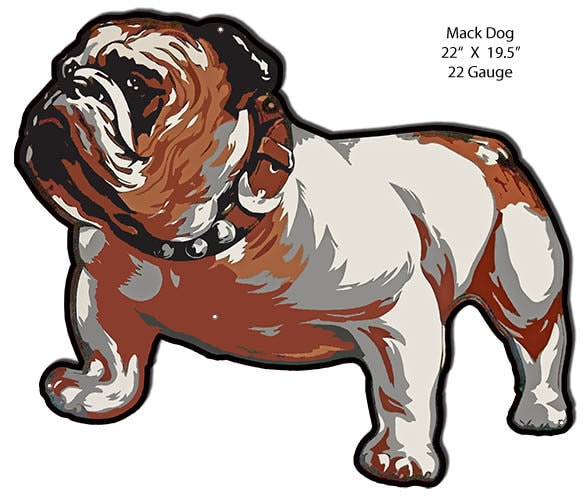 Vintage Style Metal Sign MACK Bulldog Cutout 19.5 X 22 - Etsy