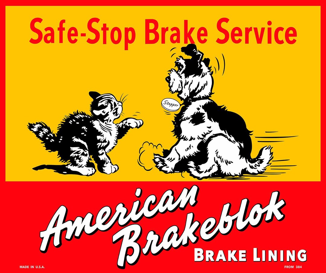 Vintage Style Metal Sign American Brakeblok 24" X 20" - Etsy