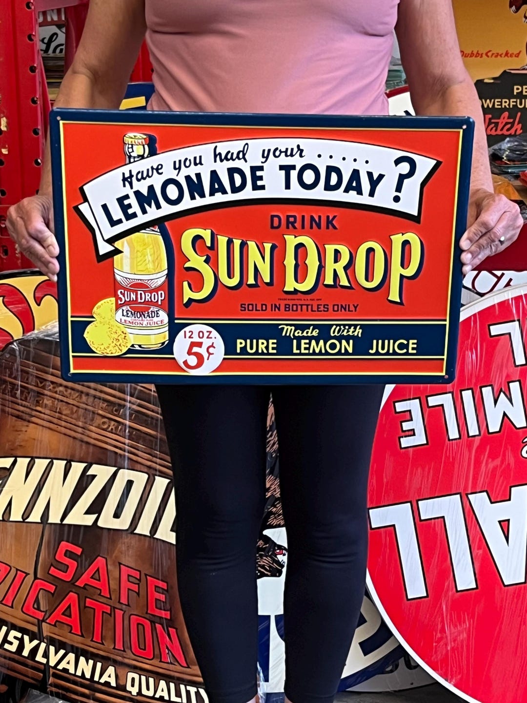 Antique Vintage Style Sign Sundrop Lemonade Soda Made in USA 14x20 - Etsy
