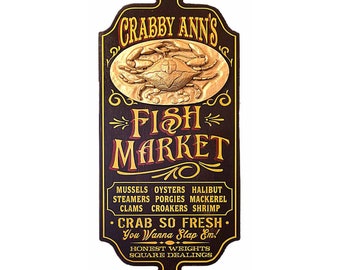 Fish Market Sign | Etsy