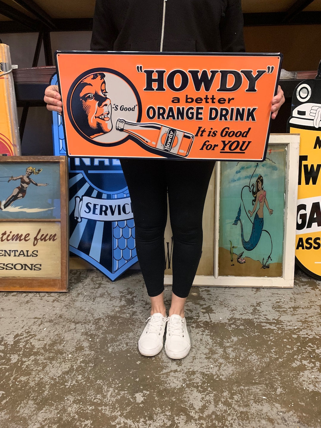 Vintage Style Metal Sign Howdy Orange Drink Soda - Etsy