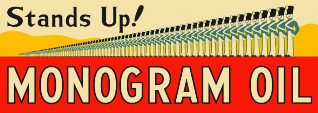 VINTAGE ANTIQUE Style Metal Sign Monogram Oil 24 X 10 - Etsy