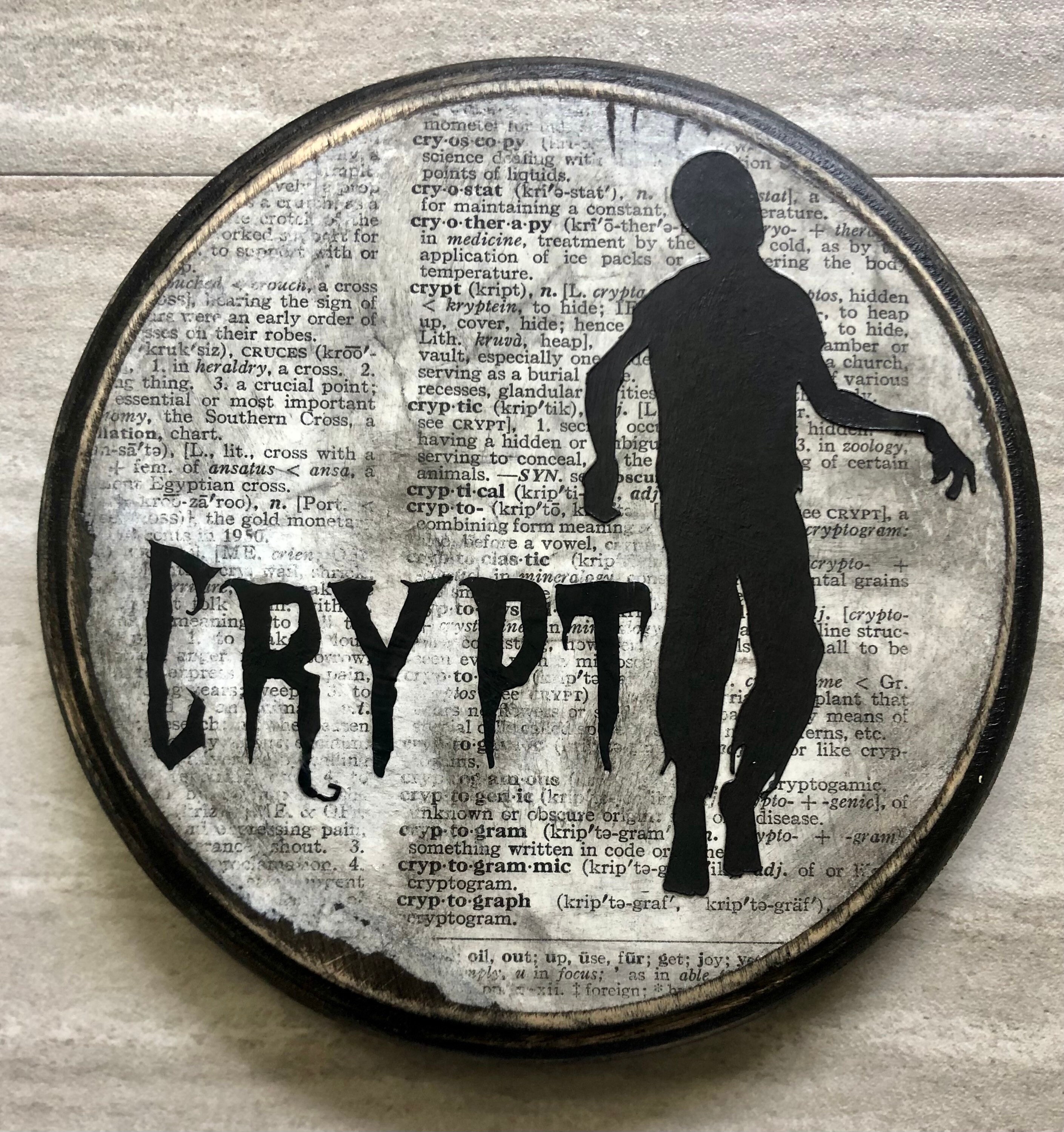 Zombie art, Creepy art, Zombie décor, Zombie gifts, Halloween wood sign ...