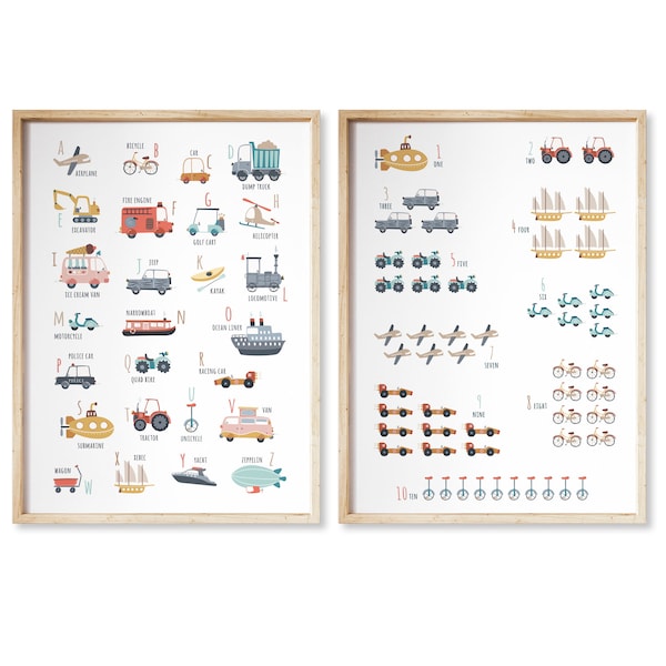 Transportation Alphabet - Etsy