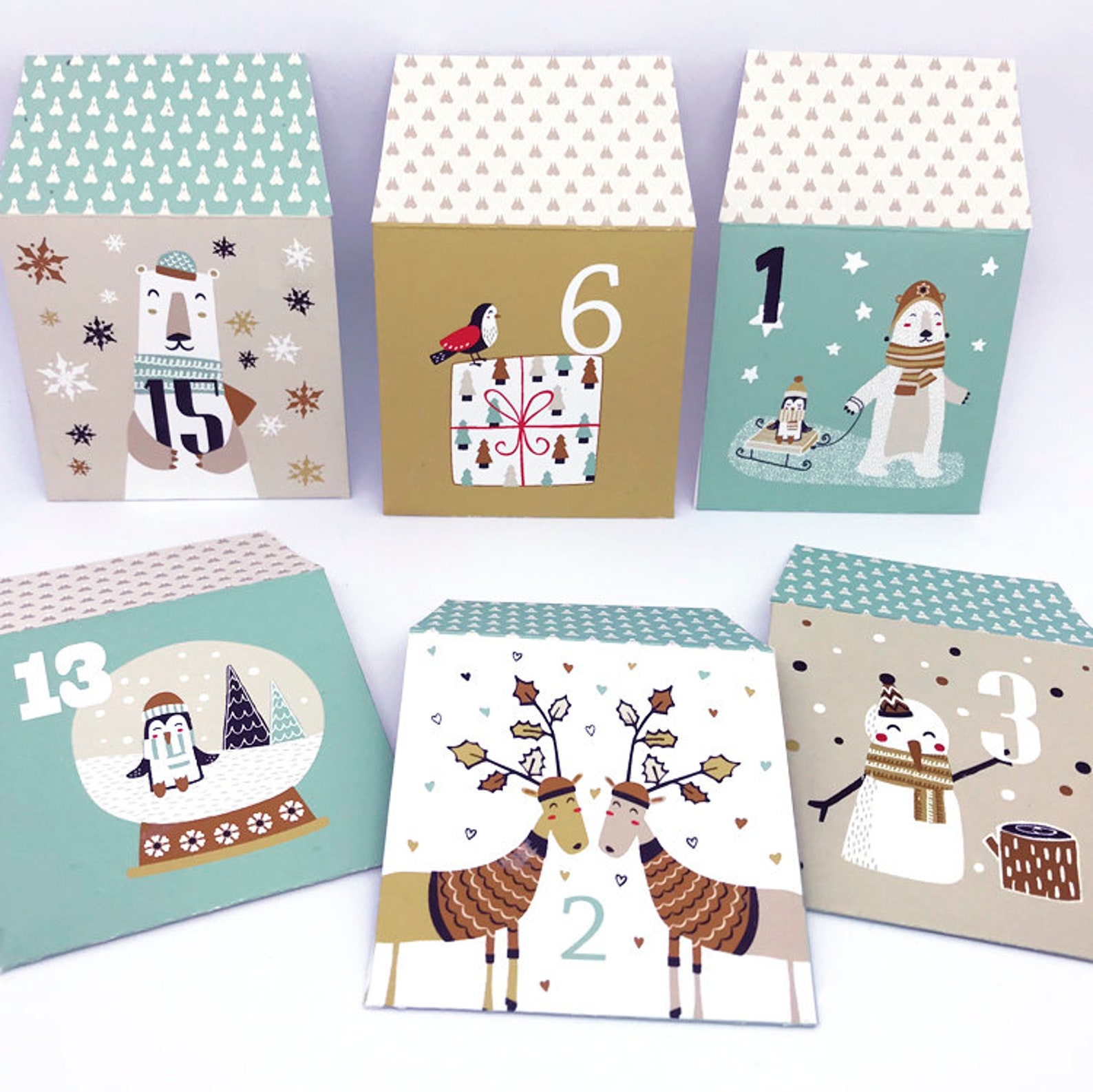 Advent Calendar Envelopes 24 Christmas Mini Envelopes Advent | Etsy