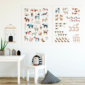 Printable Dogs Alphabet and Numbers Set for a Dog Lover, Dog Alphabet ...