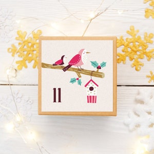 3x3 Inch Printable Advent Calendar Gift Tags, Advent Calendar Tags ...