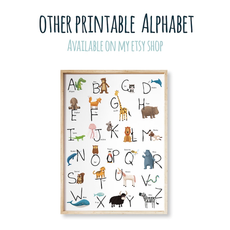 Printable ABC dogs breeds Dachshund Basset Hound dog | Etsy