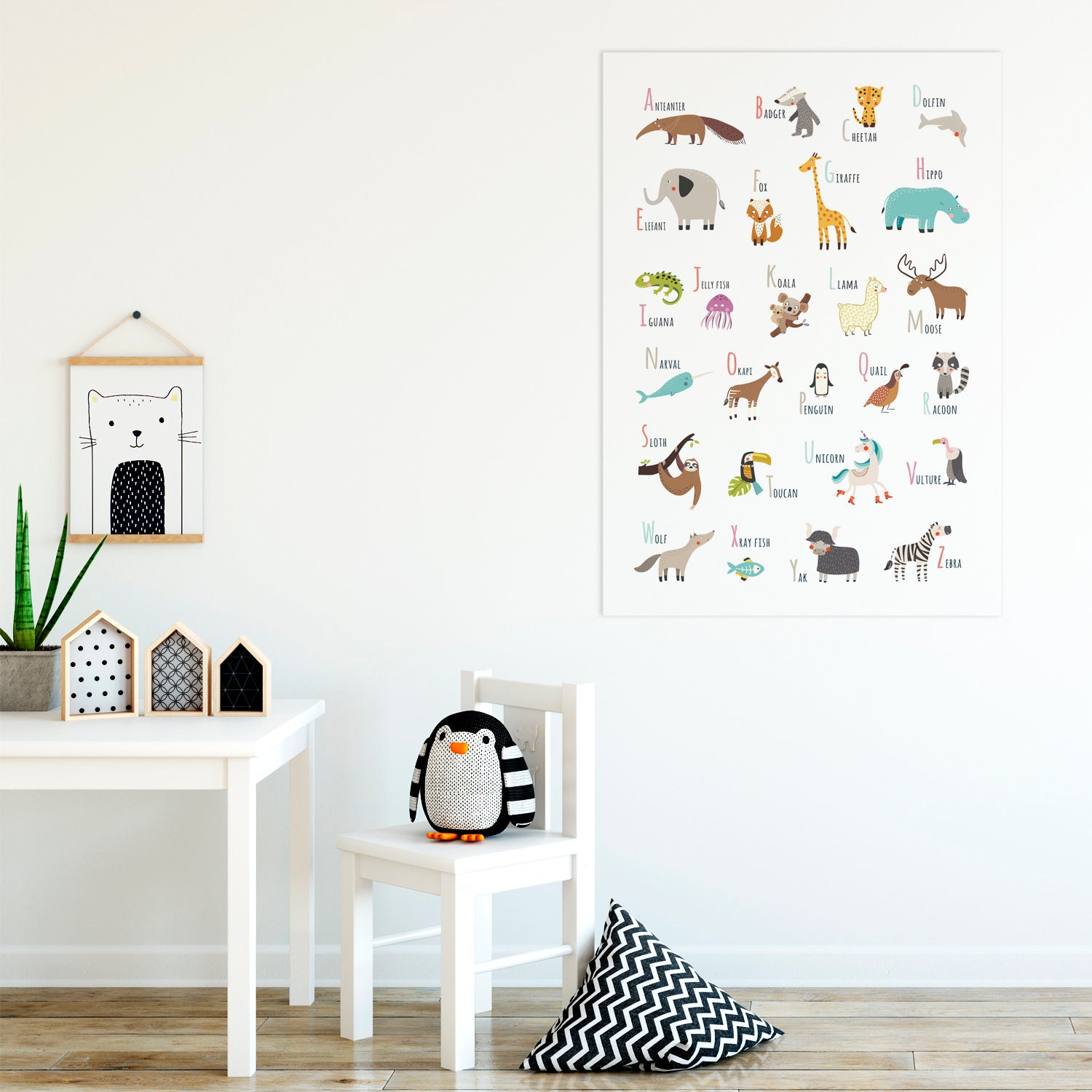 Animal Abc Poster Animal Alphabet Print Children's | Etsy