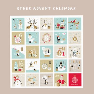 3x3 Inch Printable Advent Calendar Gift Tags, Advent Calendar Tags ...