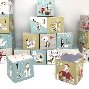 25x25 Inch Cute Advent Printable Boxes for Kids Christmas | Etsy