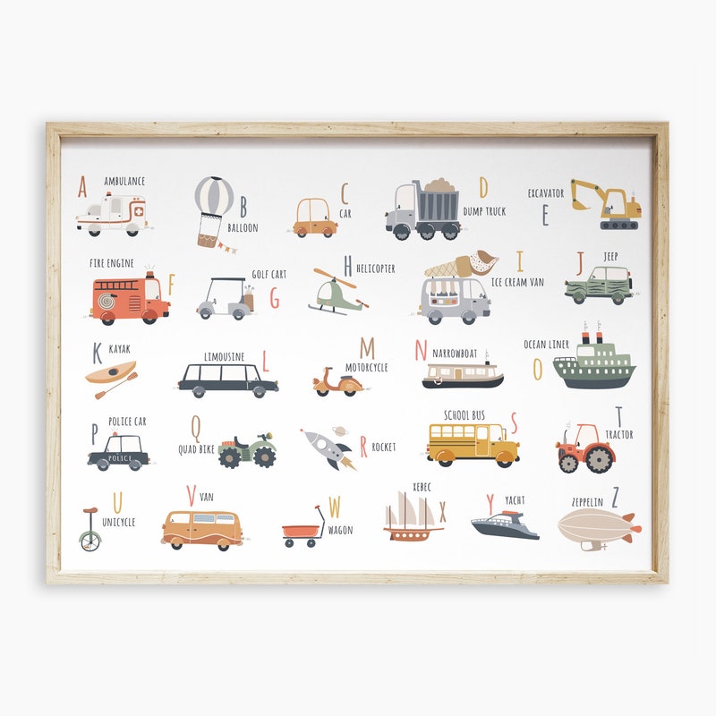 Transportation Alphabet - Etsy