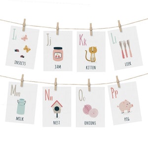 Farm Alphabet Cards, Educational Alphabet Flash Cards, Preschool ...