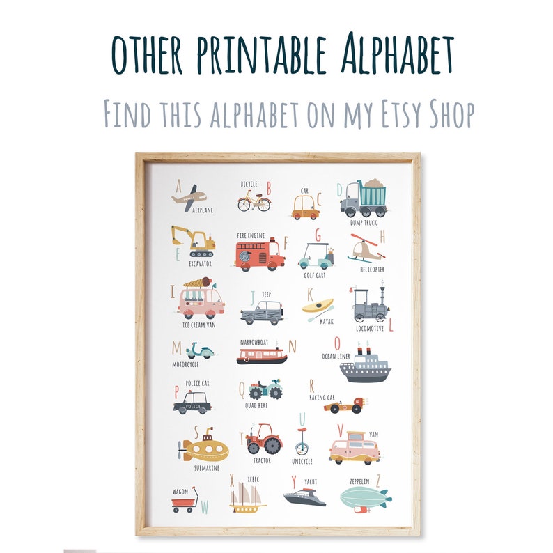 Printable Farm Alphabet / Alphabet Digital Print / Farm Theme - Etsy