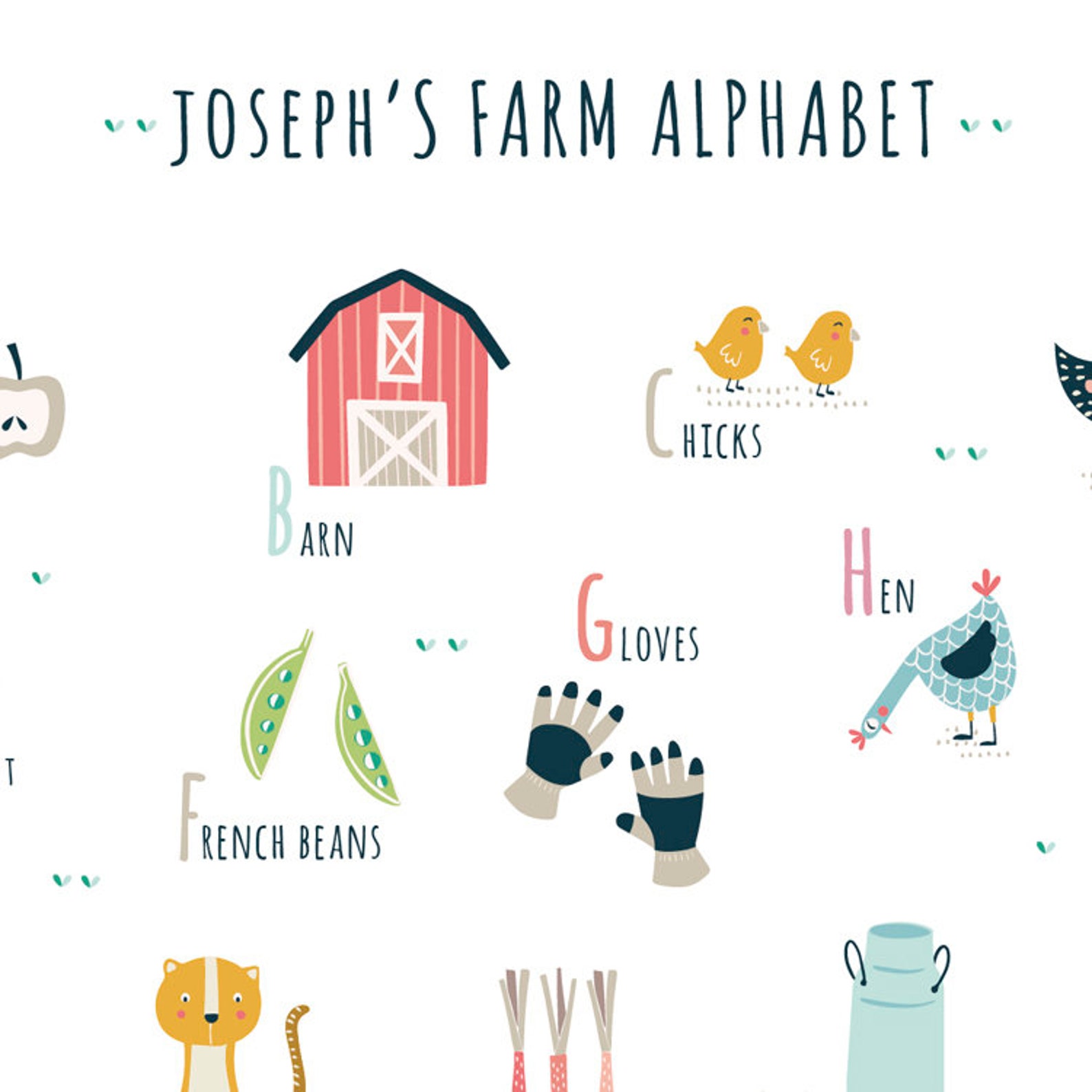 Personalized Farm Alphabet Printable Animal Farm Alphabet - Etsy