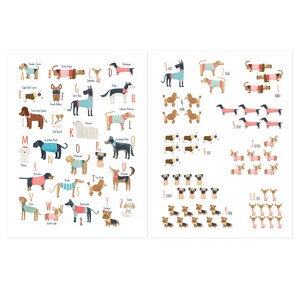 Dogs Alphabet and Numbers Set for Dog Lovers, Dog Alphabet Poster, ABC ...