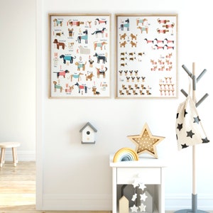 Printable Dogs Alphabet and Numbers Set for a Dog Lover, Dog Alphabet ...