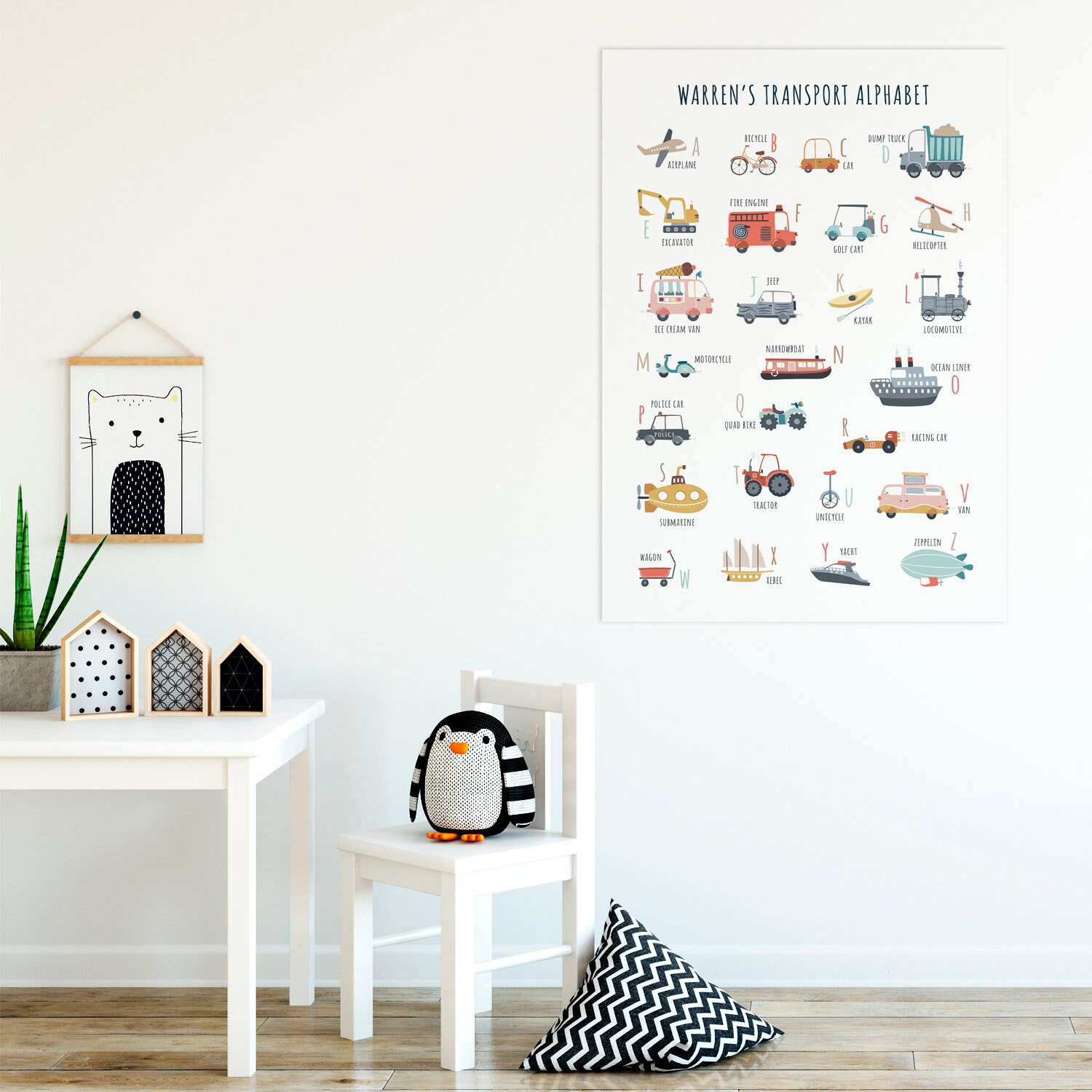 Personalized Transport Printable Alphabet Digital Print | Etsy