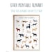 Personalized Printable Dogs Alphabet for Dog Lovers, Dog Alphabet ...