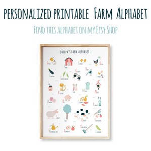 Farm Alphabet Cards, Educational Alphabet Flash Cards, Preschool ...