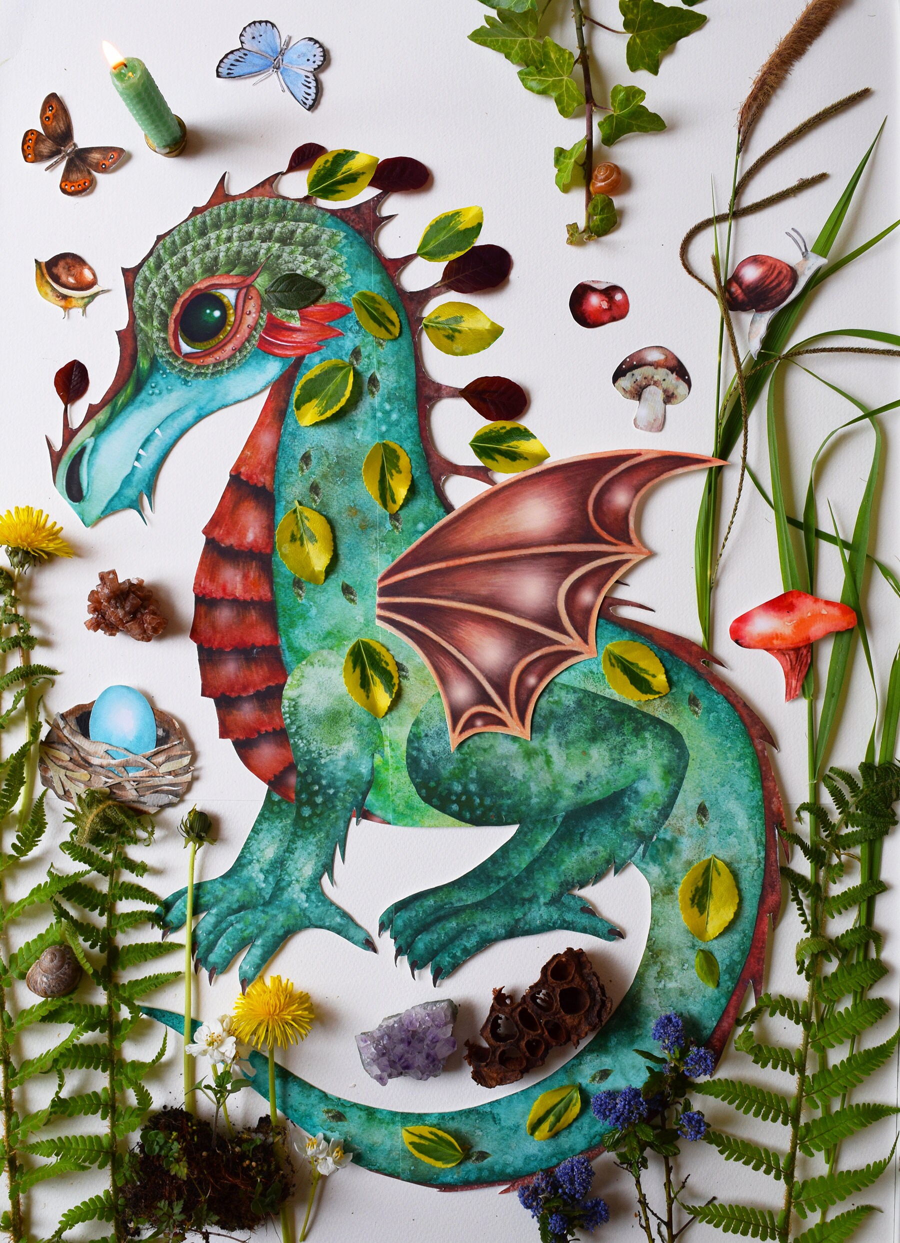 Big Forest Dragon Play Set / Poster Download - Etsy