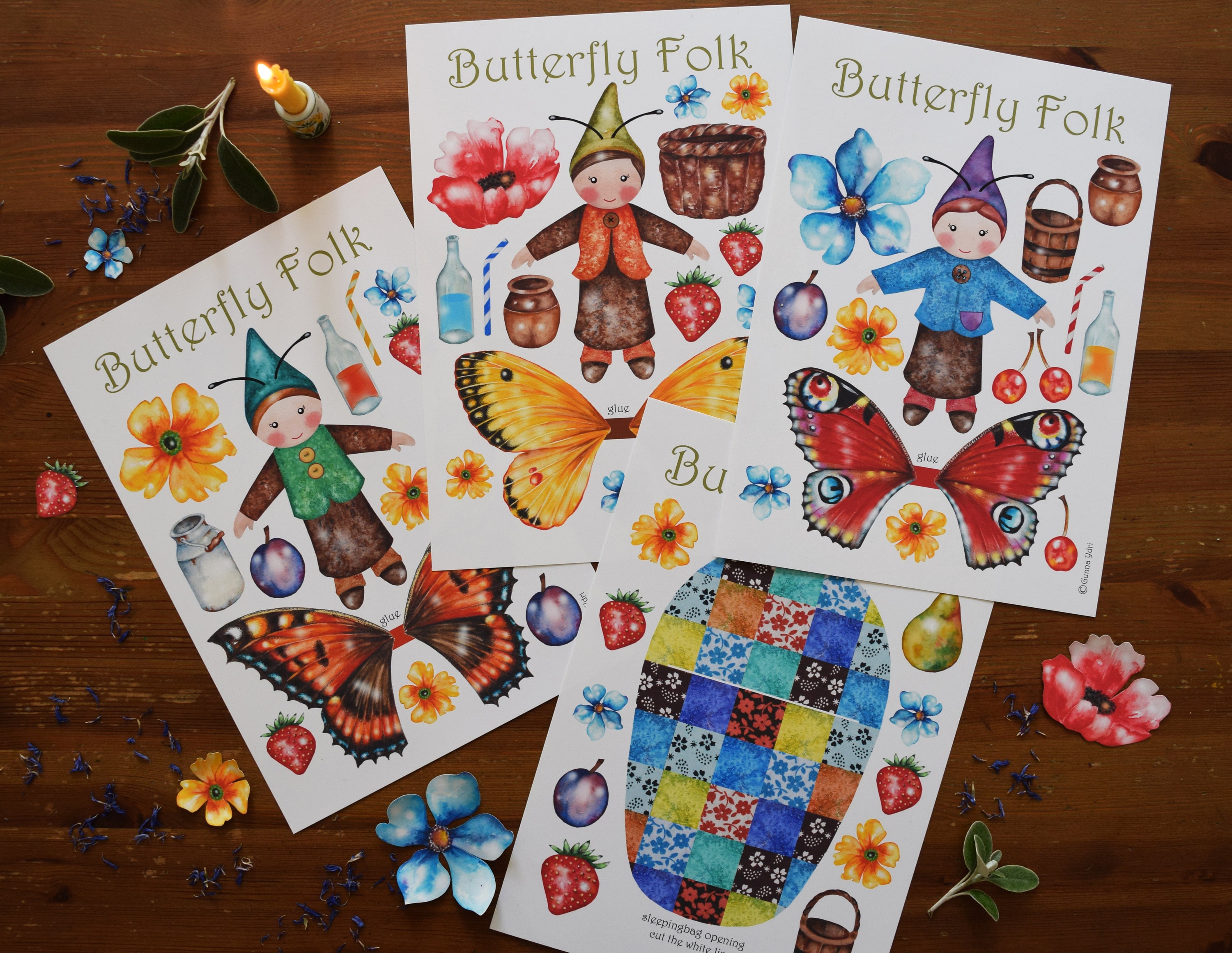 Magical Butterfly Folk Play Set for Storytelling, Nature Table, Play ...