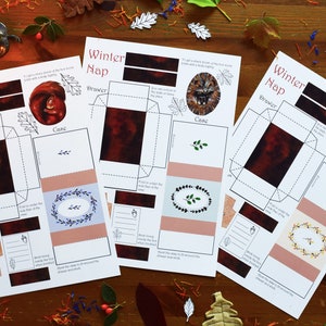 Winter Nap Play Set Autumn Play Nature Table, Autumn Gift Plus Card - Etsy