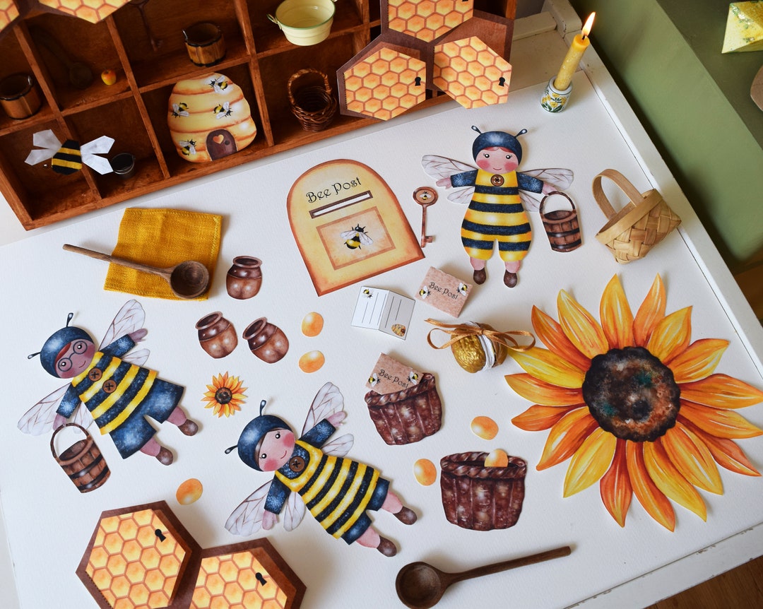 The Buzzing Bees With Beehive Play Set Ready for Download - Etsy