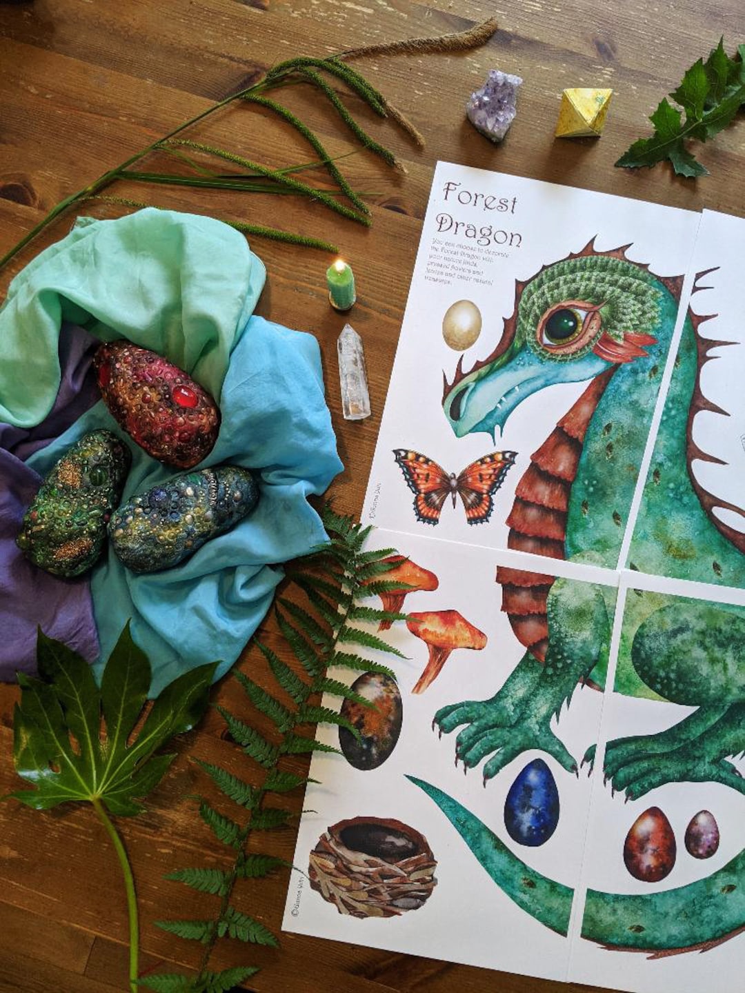 Big Forest Dragon Play Set / Poster Download - Etsy