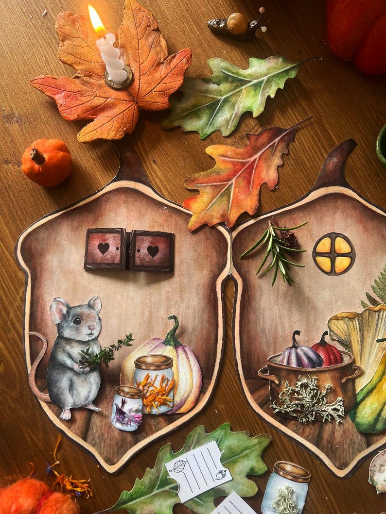Magical Acorn House for a Cute Little Harvest Mouse Autumn Play Set ...