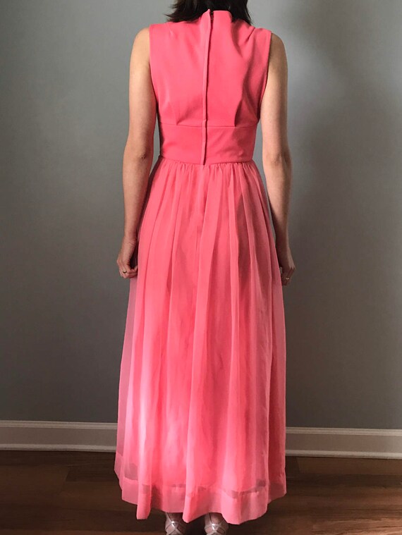 Vintage 70s Pink Prom Formal Dress - Gem