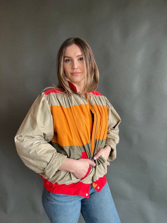 Vintage 80s Colorblock Puffer Jacket - Gem