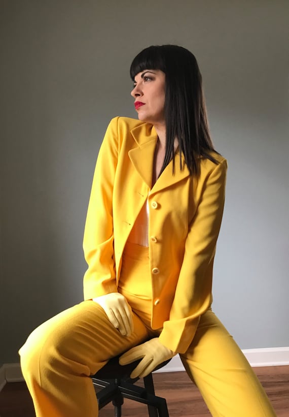 Vintage 80s Yellow Blazer Guy Laroche - Gem